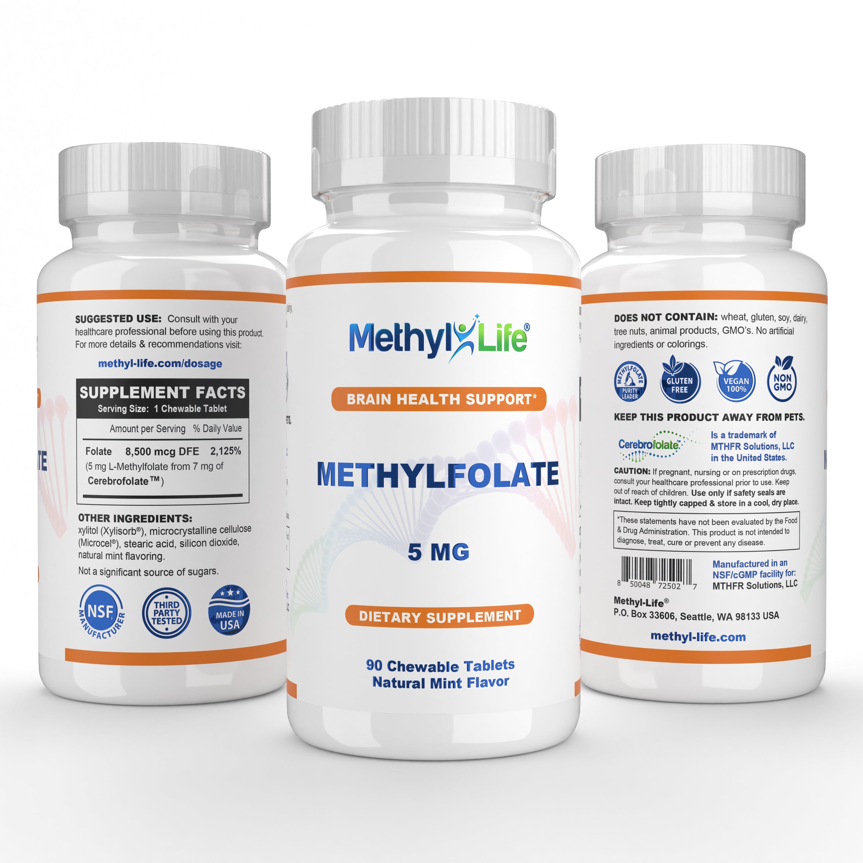 5 Methylfolate: 5-mthf L-Methylfolate 5 mg chewable tabs – Methyl-Life ...