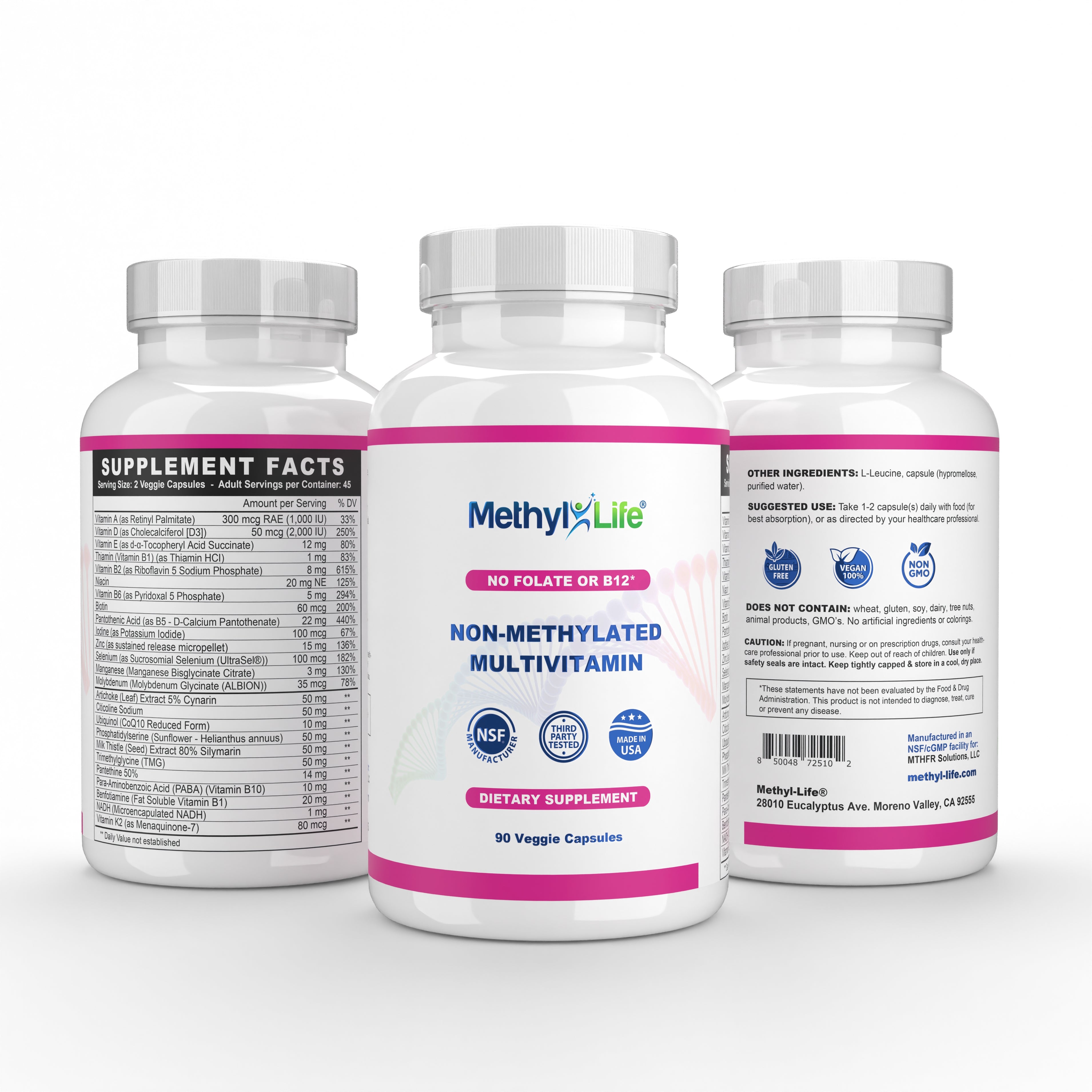Methylation Vitamins: Methyl B12 & Methylfolate 5 MTHF - 3 Products ...